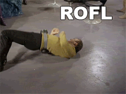 Captain Kirk ROFL | Best Funny Gifs Updated Daily