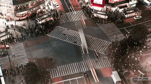 Tokyo Shibuya Intersection Time-lapse | Best Funny Gifs Updated Daily