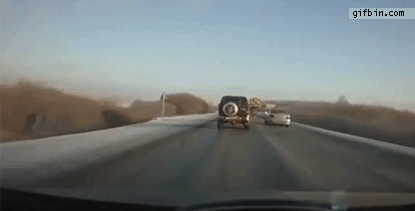 SUV Loses Wheel | Best Funny Gifs Updated Daily