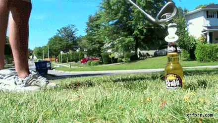 Opening Beer Bottle Wth Golf Club | Best Funny Gifs Updated Daily