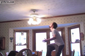 Guy Jumps And Hits Fan | Best Funny Gifs Updated Daily