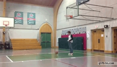 Scoring Basketball Court Shot With Shirt Over Head | Best Funny Gifs ...