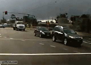 Truck Almost Crashes Into Cars | Best Funny Gifs Updated Daily
