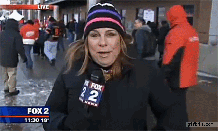 Detroit Red Wings Fan Videobomb Fail | Best Funny Gifs Updated Daily