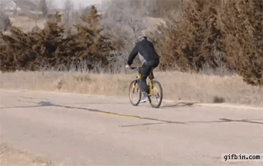Bicyclist Vs. Strong Headwind | Best Funny Gifs Updated Daily