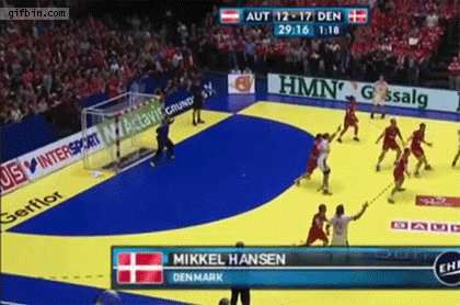 Handball Player Scores With Spin | Best Funny Gifs Updated Daily