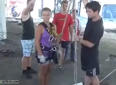 Base Jumping Into A Hole | Best Funny Gifs Updated Daily