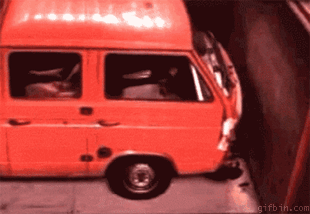 Slo-mo Van Crash Test | Best Funny Gifs Updated Daily