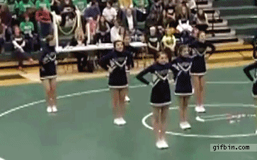 Cheerleader Backflip Fail | Best Funny Gifs Updated Daily