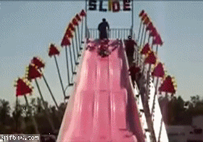 Slide Fence Falls On Kid | Best Funny Gifs Updated Daily