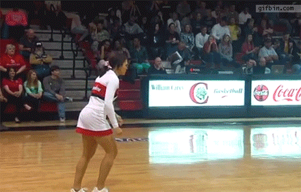 Cheerleader Half-court Front Flip Trick Shot | Best Funny Gifs Updated ...
