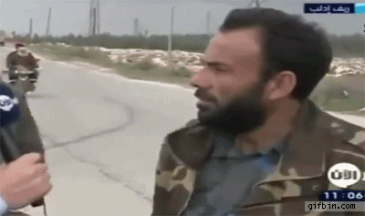 Accident Behind Interview In Syria | Best Funny Gifs Updated Daily