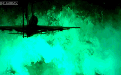 Plane Flying Through Green Fog Is Awesome | Best Funny Gifs Updated Daily