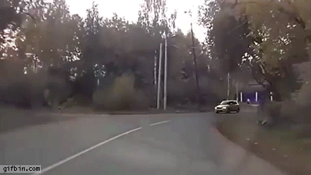 Cyclist Brakes And Falls In A Curve | Best Funny Gifs Updated Daily