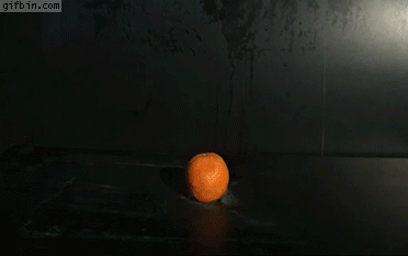 Slow-motion Exploding Orange | Best Funny Gifs Updated Daily