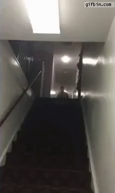Head-first Jump Down The Stairs | Best Funny Gifs Updated Daily