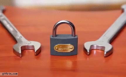 How to open a padlock with nut wrenches - Full screen | Best Funny Gifs ...