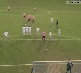 Tricky Free Kick Execution | Best Funny Gifs Updated Daily