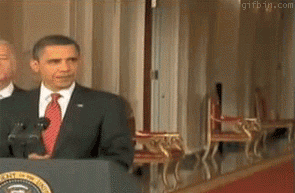 Guy Walks In During Obama's Speech | Best Funny Gifs Updated Daily