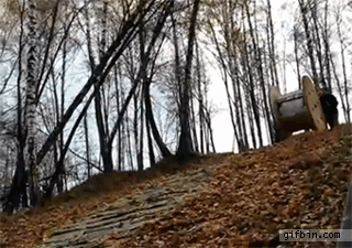 Downhill In A Cable Spool | Best Funny Gifs Updated Daily