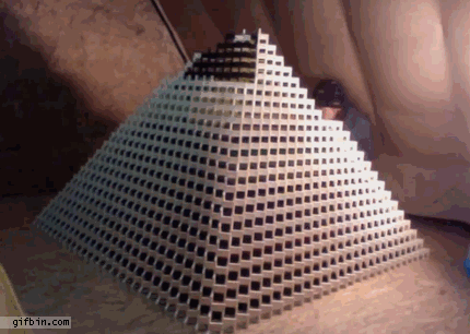 Big Domino Pyramid Collapses | Best Funny Gifs Updated Daily