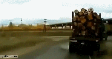Log Truck Tips | Best Funny Gifs Updated Daily