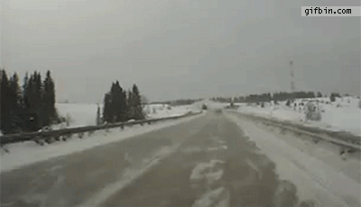Snow Plow Causes Accident | Best Funny Gifs Updated Daily