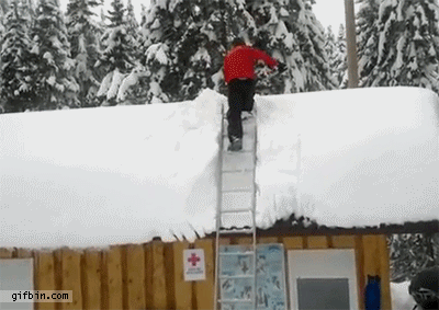 How To Clear Snow Off The Roof | Best Funny Gifs Updated Daily