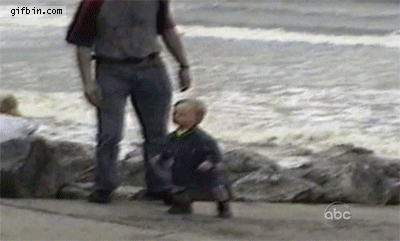 Kid Follows Women | Best Funny Gifs Updated Daily