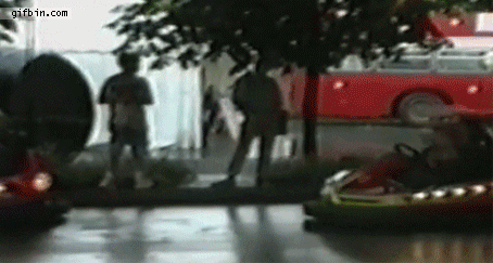 Old Man Falls Out Of Bumper Car | Best Funny Gifs Updated Daily