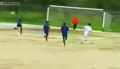 Soccer Player Hits Goal Post 4 Times With A Single Shot | Best Funny ...
