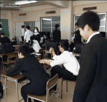 Chair Pull Prank | Best Funny Gifs Updated Daily