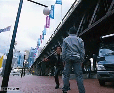 Tony Jaa Kicks Lamppost | Best Funny Gifs Updated Daily