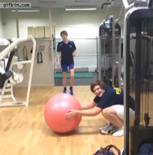 Jump On Exercise Ball Prank | Best Funny Gifs Updated Daily