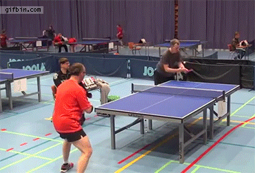 Weird Ping Pong Shot Shocks Opponent | Best Funny Gifs Updated Daily