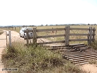 Farm Gate Opens And Closes Automatically | Best Funny Gifs Updated Daily