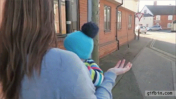 Woman Carrying Baby Walks Into Wire | Best Funny Gifs Updated Daily