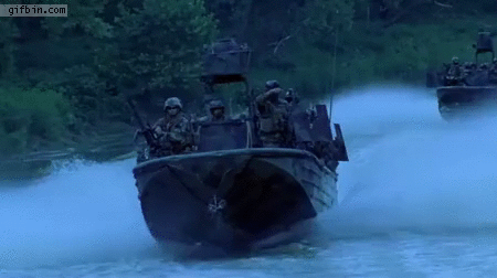 Fish Crashes Army Boat | Best Funny Gifs Updated Daily