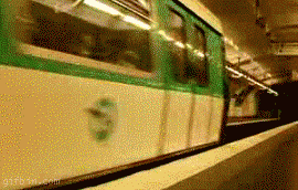 Subway Jump Over The Tracks | Best Funny Gifs Updated Daily