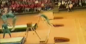 Gymnastics Spring-board Pile-up | Best Funny Gifs Updated Daily