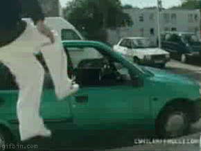 Jumping In The Car Through The Window | Best Funny Gifs Updated Daily