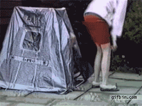 People Coming Out Of Tent | Best Funny Gifs Updated Daily