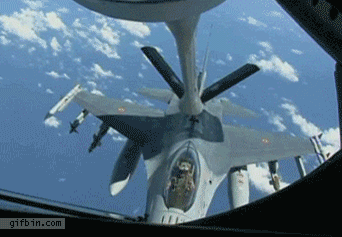Refueling Jet In Mid-air | Best Funny Gifs Updated Daily