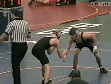 Wrestler Hits Referee | Best Funny Gifs Updated Daily