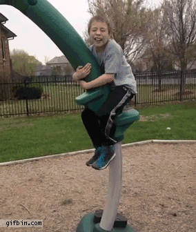 Kid On A Shaking Swing | Best Funny Gifs Updated Daily