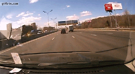 Highway Worker Almost Hit | Best Funny Gifs Updated Daily