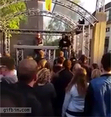Drunk Guy Knocks Down Mixing Booth At Party | Best Funny Gifs Updated Daily
