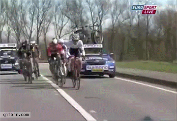 Service Car Causes Cycling Accident | Best Funny Gifs Updated Daily