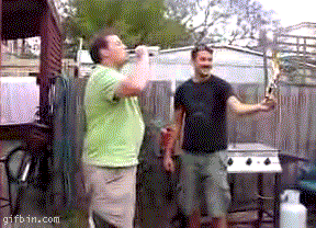 Backyard Fire Breathing Gone Wrong | Best Funny Gifs Updated Daily