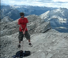 Mountain Top Golf Fail | Best Funny Gifs Updated Daily